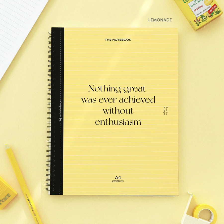 ICONIC Perforated A4 Wirebound Lined Notebook - Fallindesign