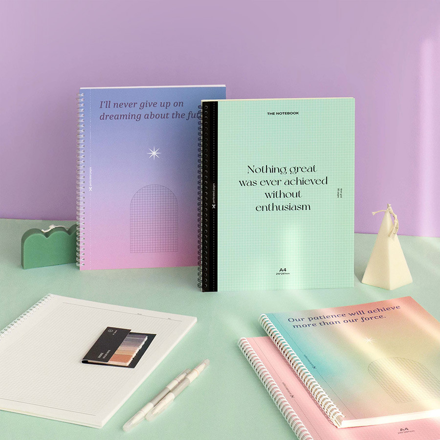 ICONIC Perforated A4 Wirebound Lined Notebook - Fallindesign