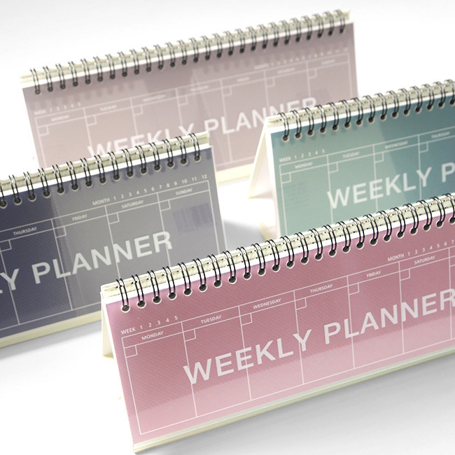 2Young Color Wirebound Undated Weekly Desk Planner