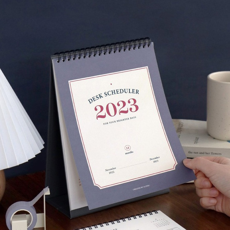 Byfulldesign 2023 Simple Medium Standing Flip Desk Calendar