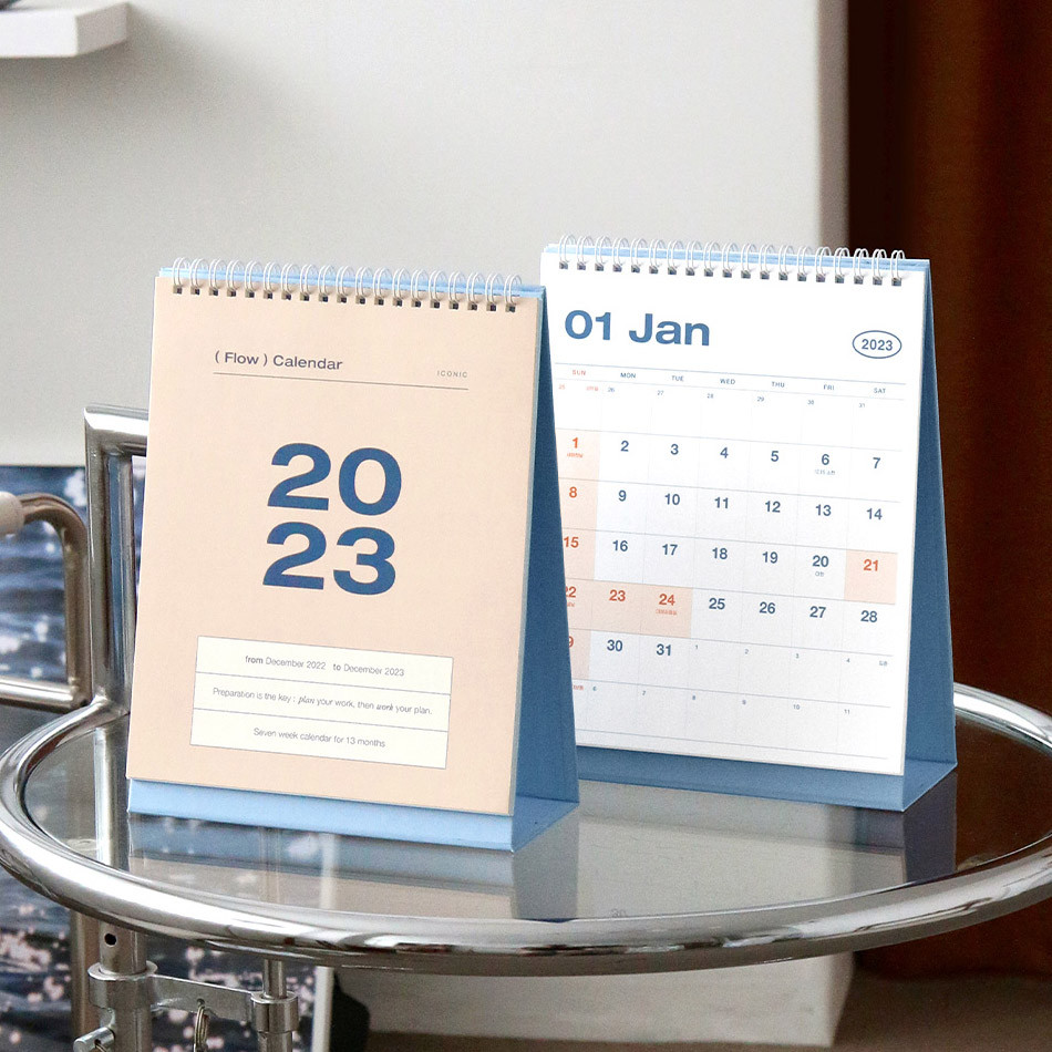 Iconic 2023 Flow Standing Flip Desk Calendar
