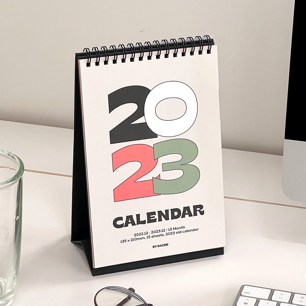 Design Comma-B 2023 Retro A5 Standing Flip Desk Calendar