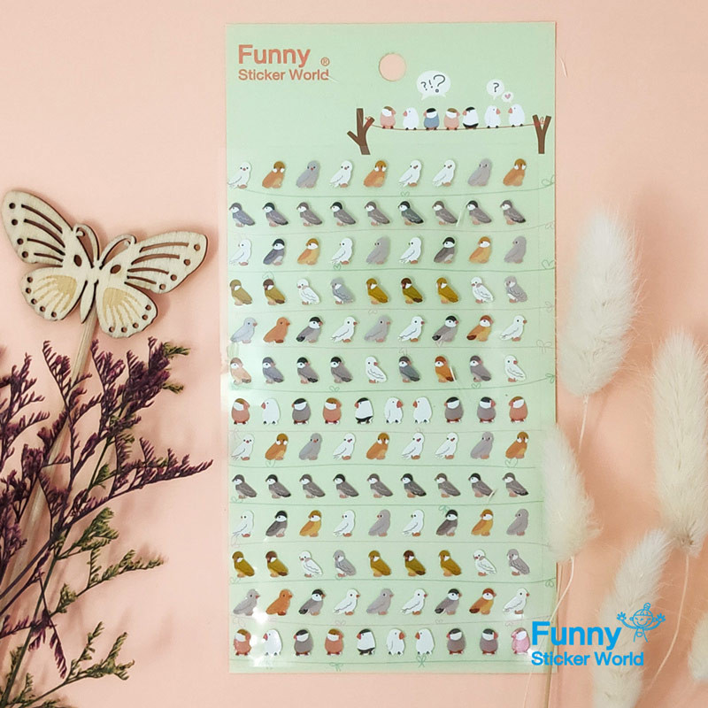 Funny Sticker Flower Bear PVC Clear Sticker