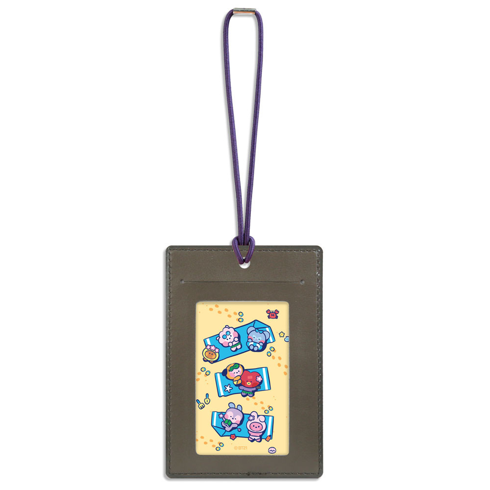 BT21 Shooky Leather Patch Luggage Name Tag