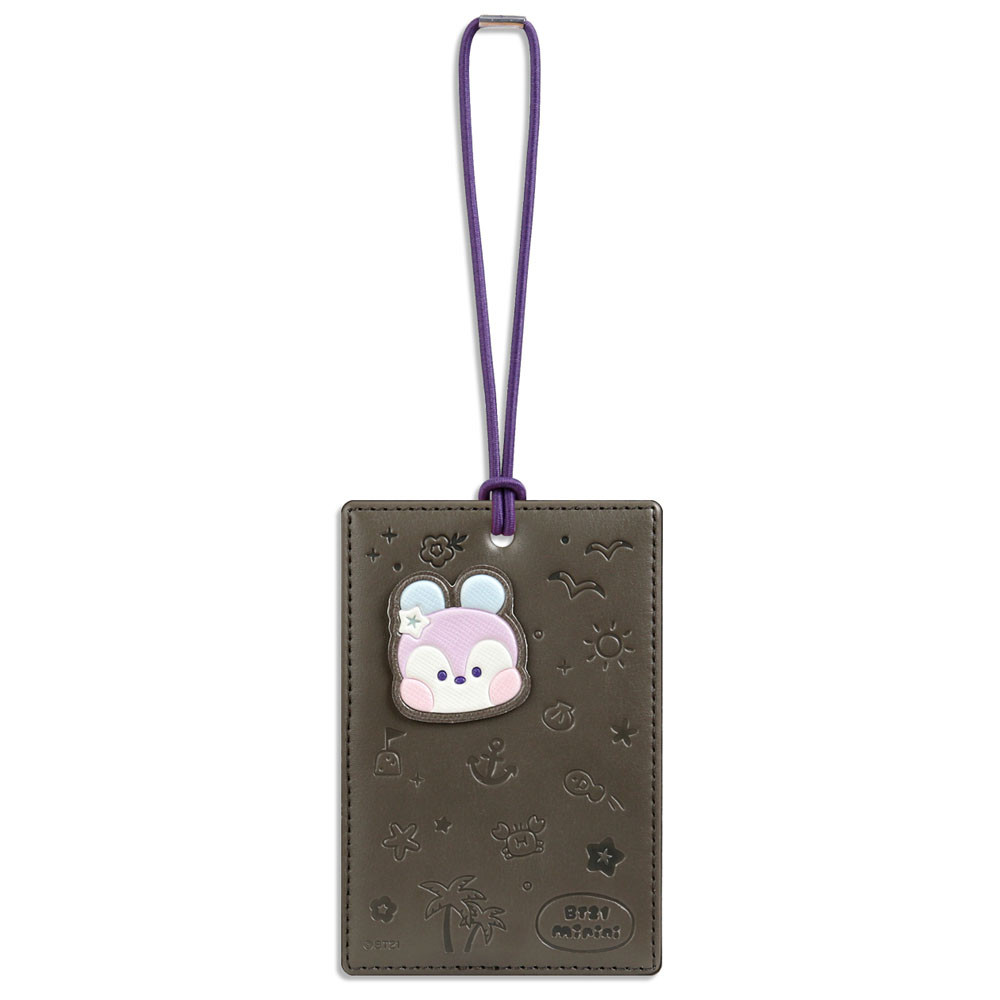 BT21 Shooky Leather Patch Luggage Name Tag