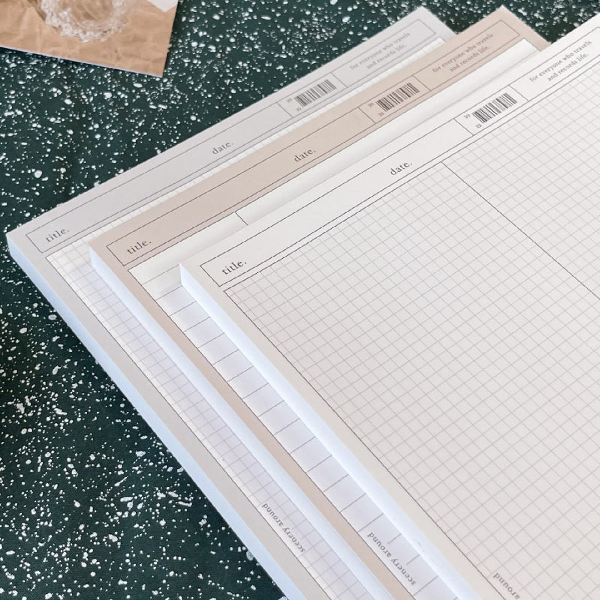 Autumn Color B5 Lined Grid Notepad Korean Stationery