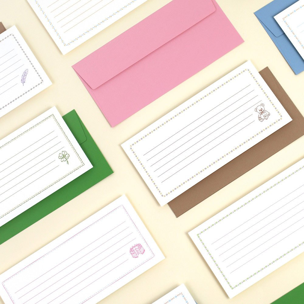 Dash & Dot Bosom Small Letter Envelope Set: Cute Stationery