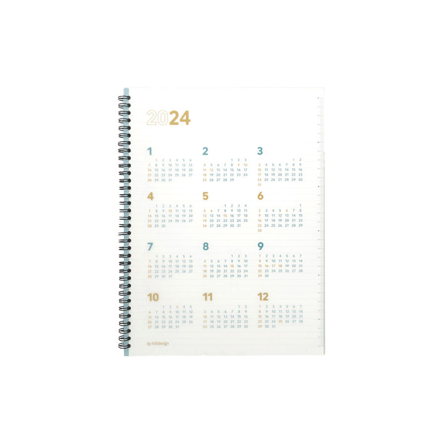 2024 Basic A4 Twin Wire Dated Monthly Planner Scheduler