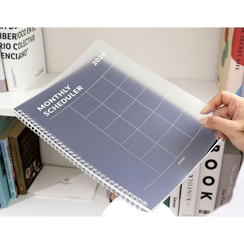 2024 Basic A4 Twin Wire Dated Monthly Planner Scheduler