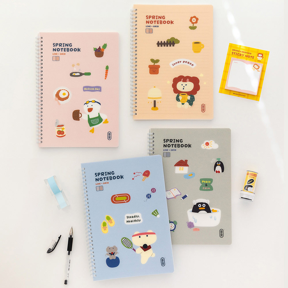 Romane Brunch Brother A5 PP Cover Lined Blank Notebook