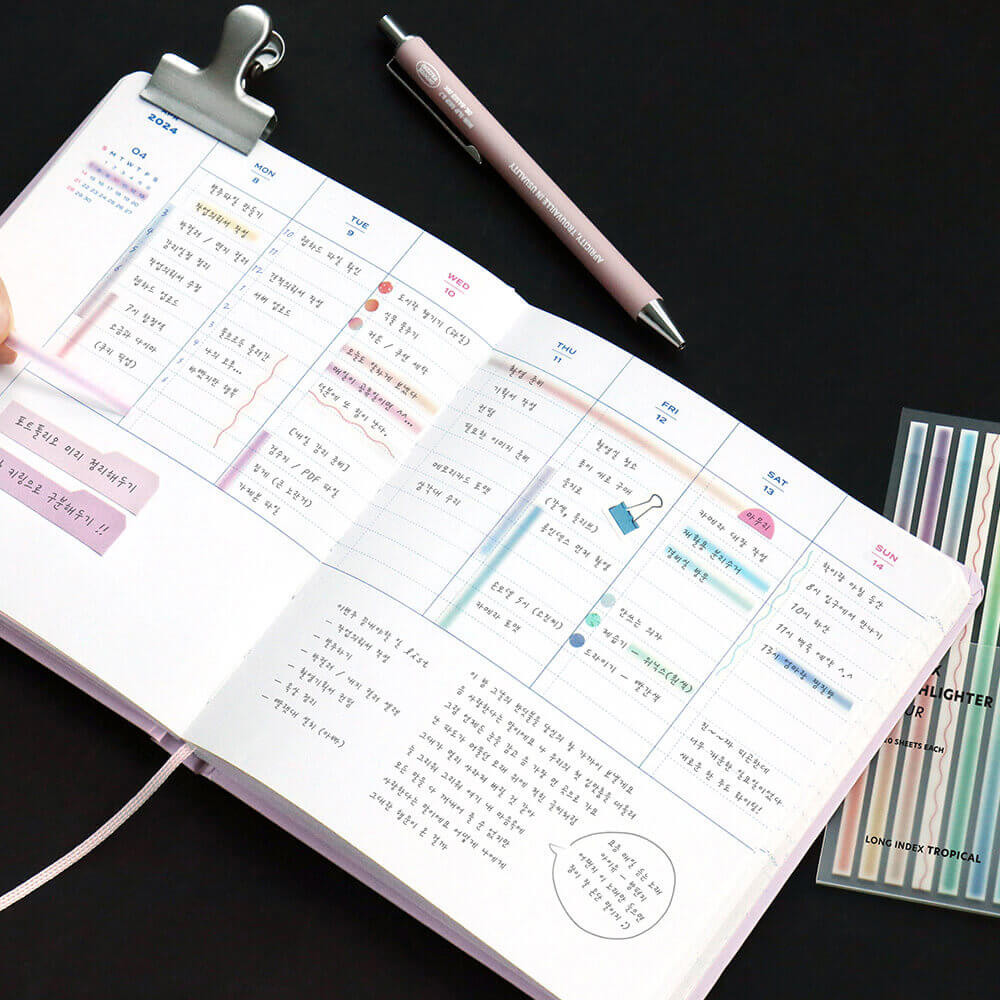 Iconic Index Long Highlighter Sticky Note Set