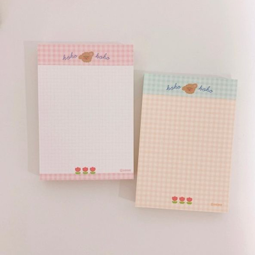 SOSOMOONGOO Spring feelings medium grid and plain notepad