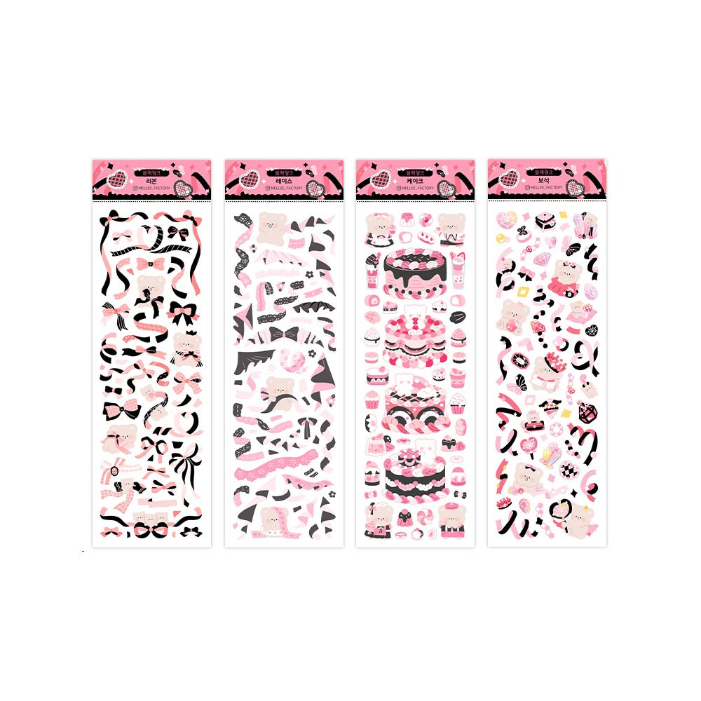Mellee Factory Big Pink Removable Sticker Pack