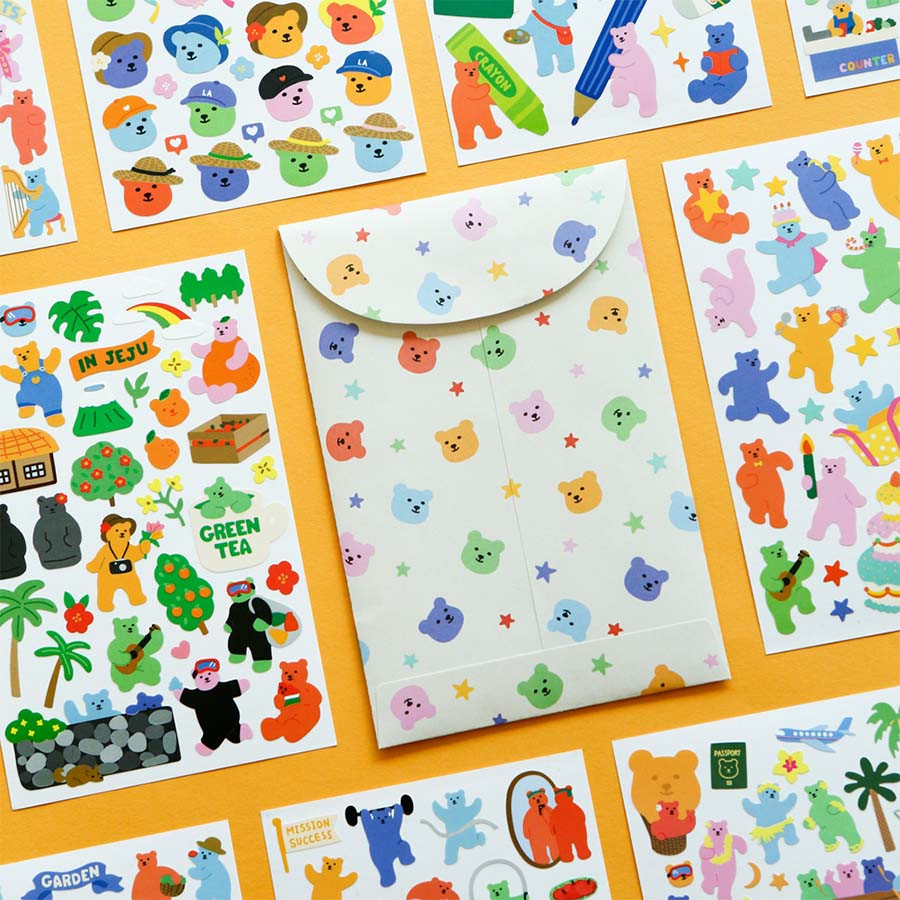 Appree Sunrise Sea Circle Removable Sticker Pack 6 Sheets