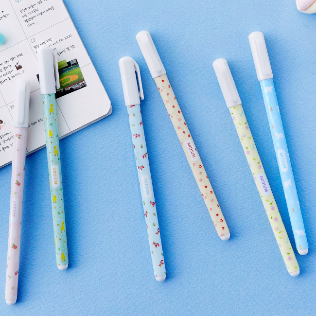 Iconic unique six Color 0.4mm twin ballpoint pen set of 3