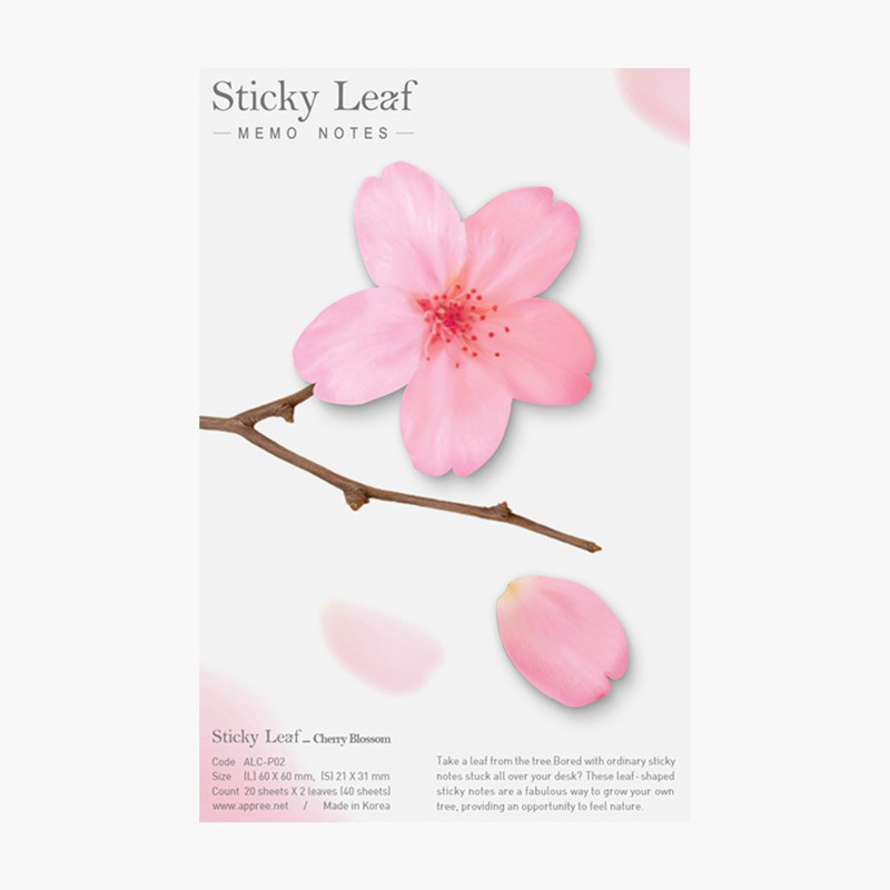 Appree Cherry blossom pink sticky memo notes Large - fallindesign