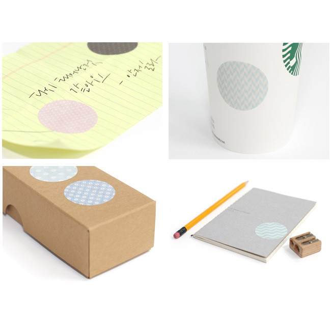 Page25 Natural and Pure round deco sticker set 02 - fallindesign