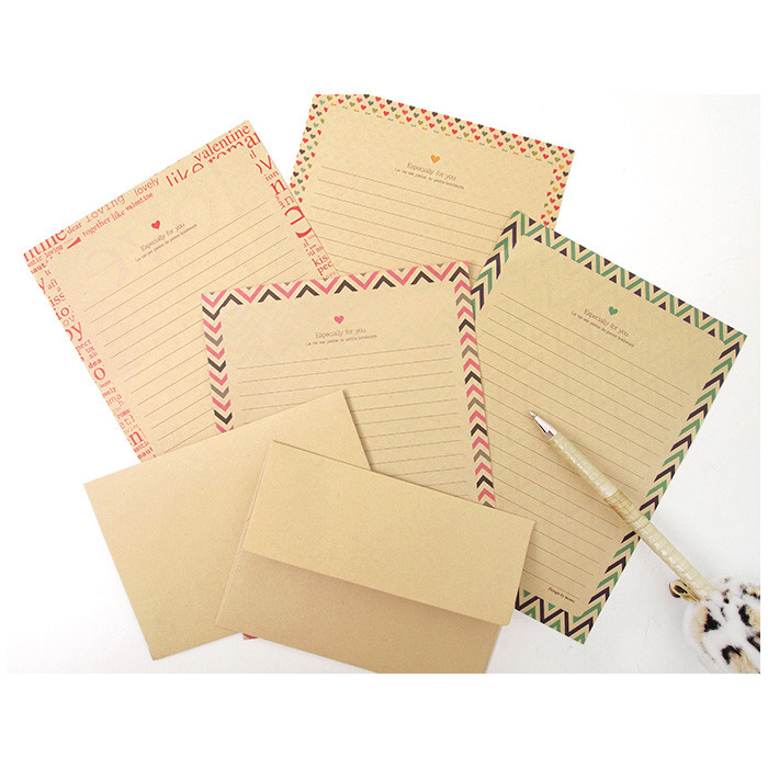 Ardium Kraft letter paper and envelope set - fallindesign.com