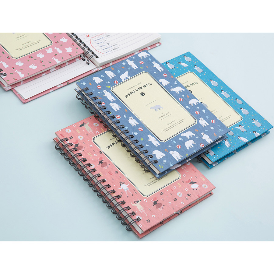 Ardium Wirebound spring lined small notebook - fallindesign