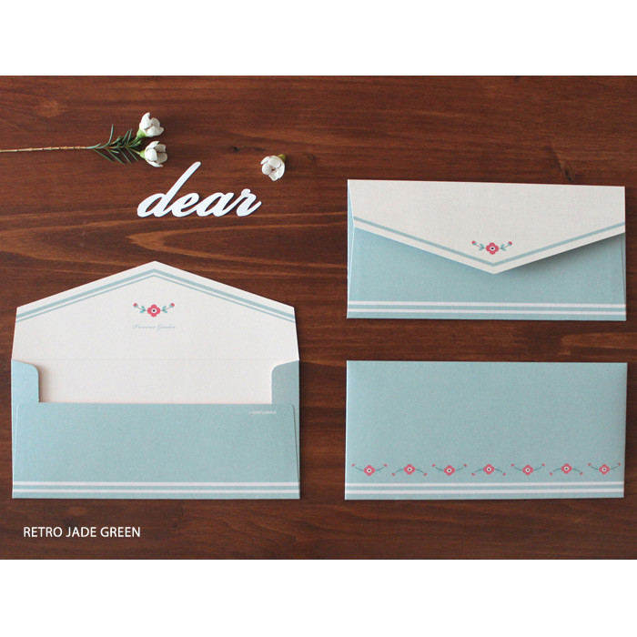 Gentle wave Retro pattern envelope set - fallindesign.com