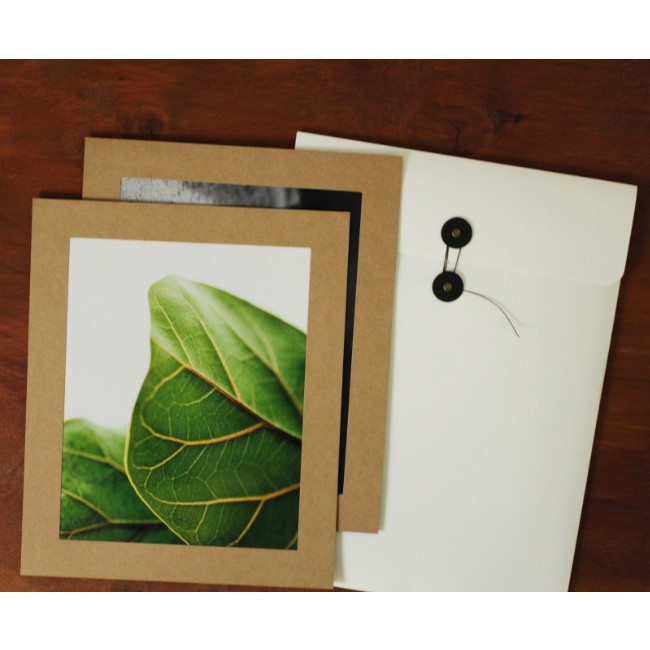 Moods&Views Square 8X10 Black paper photo frame with envelope