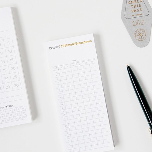 Gungmangzeung The Memo detailed 10 minute breakdown planner notepad