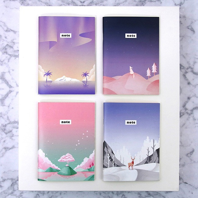 Second Mansion illustration mini small lined notebook - fallindesign