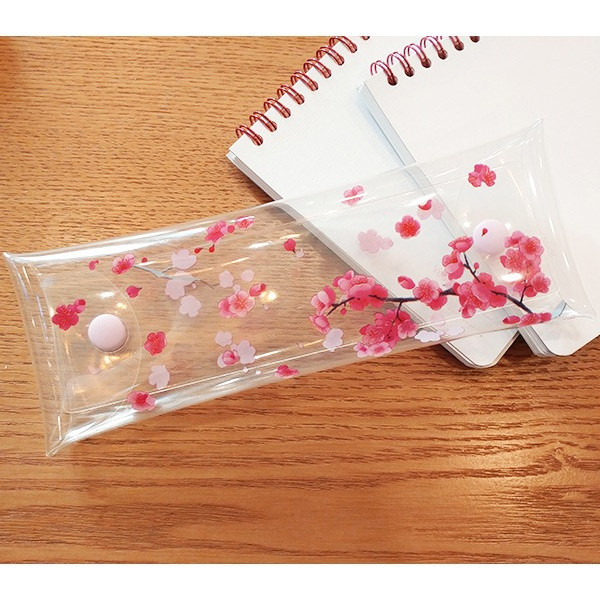 N.IVY Florescence PVC clear folding pencil case Fallindesign