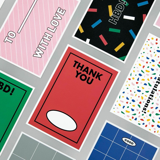BNTP Message and pattern perforated postcard book - fallindesign