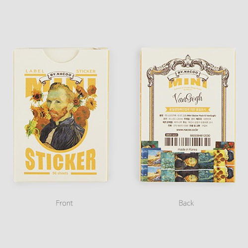 NACOO Vincent van Gogh label sticker set - Fallindesign.com