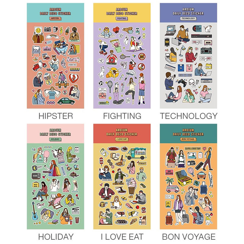 NACOO Colorful Paper Deco Sticker Pack | Decorate Your World