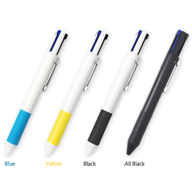 Iconic unique six Color 0.4mm twin ballpoint pen set of 3