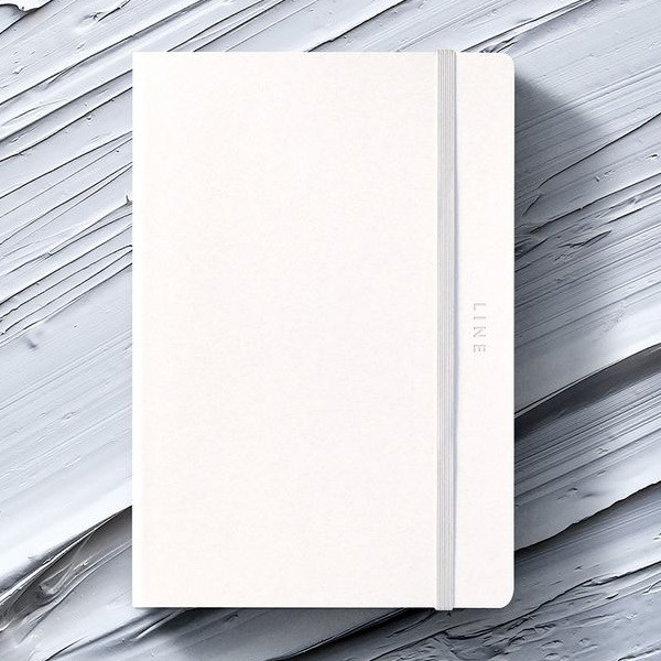 Designlab kki Creative natural white PU cover lined notebook