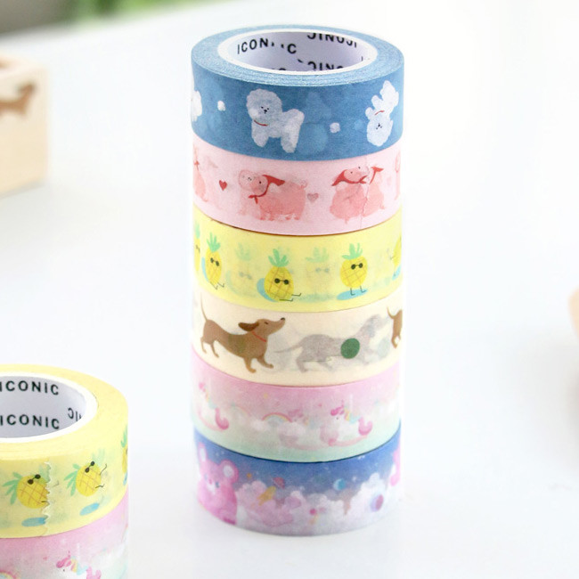 Gentle Wave Masking tape deco paper sticker - fallindesign.com