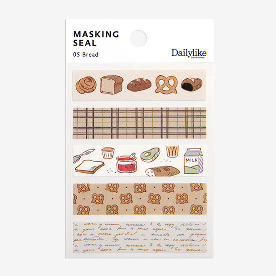 Vintage flower masking seal paper deco sticker 4 sheets set