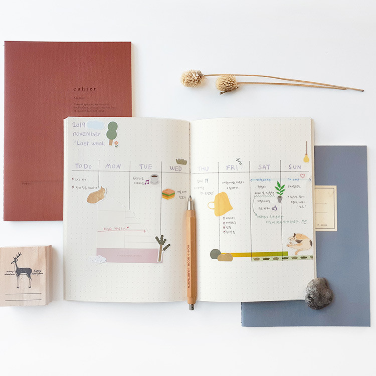 O-CHECK Le cahier classic medium lined and plain notebook