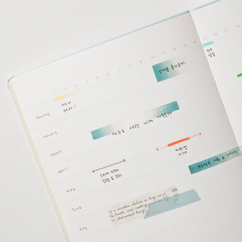 Sequence to Sequence 6 months Dateless Weekly Diary Planner
