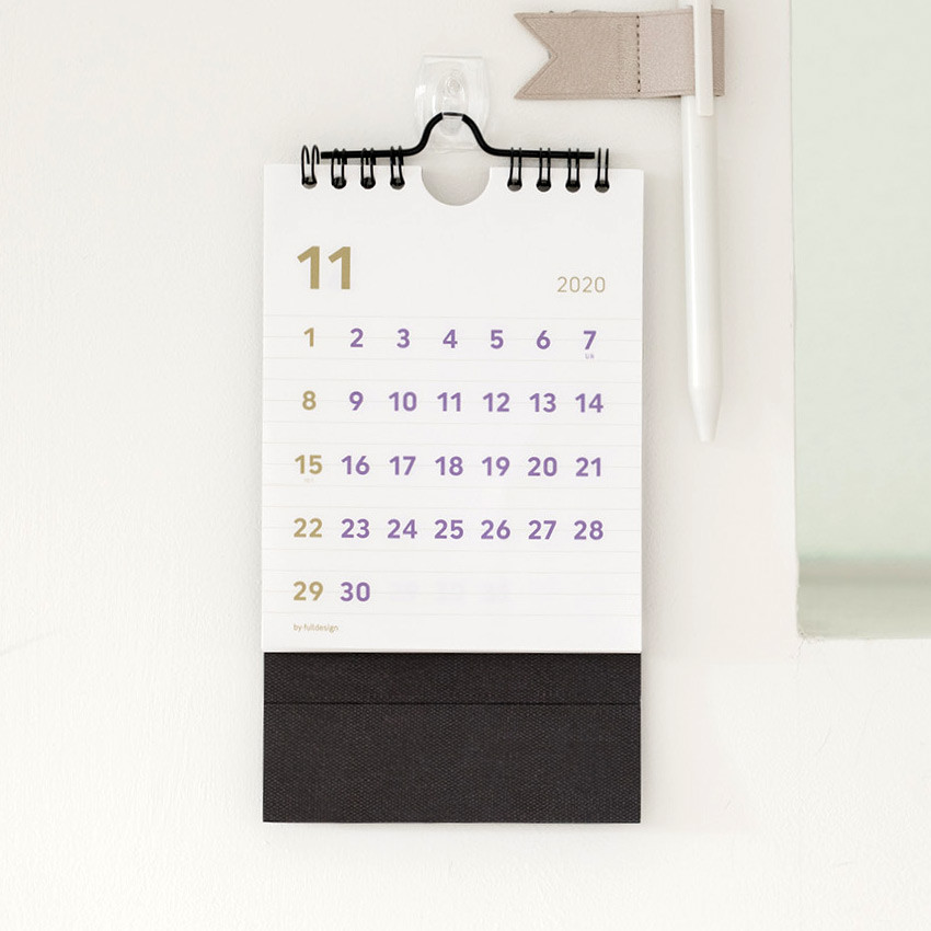 Byfulldesign 2021 Small simple monthly desk calendar