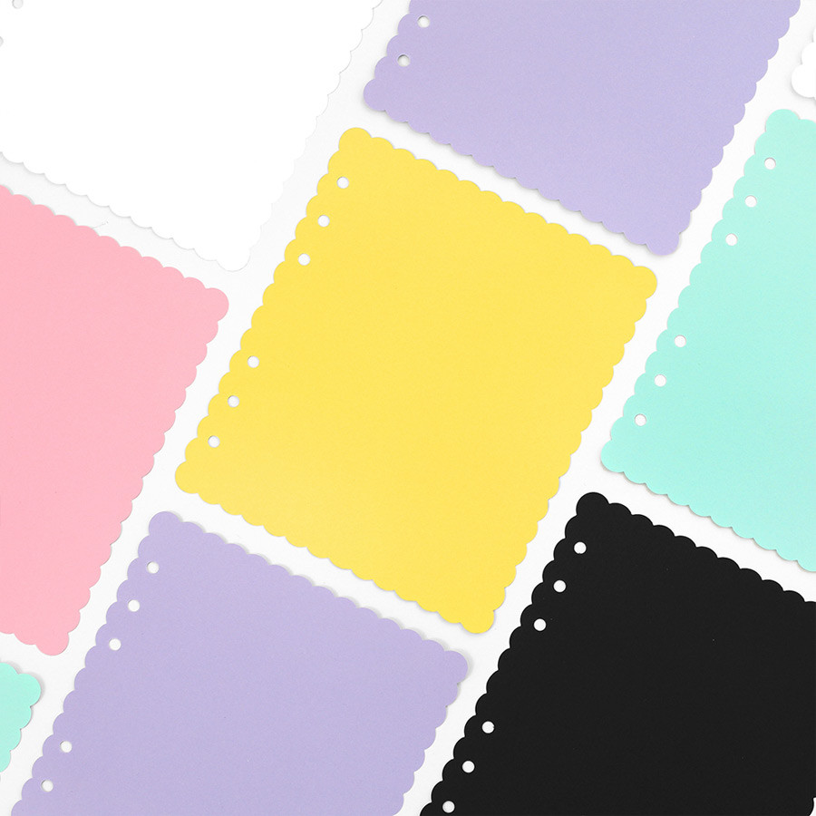 Pastel colored 6-ring A6 wide blank notebook refills set