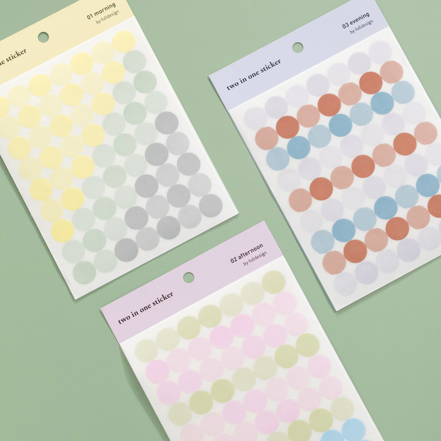 Dailylike Color 22mm circle deco sticker 4 sheets