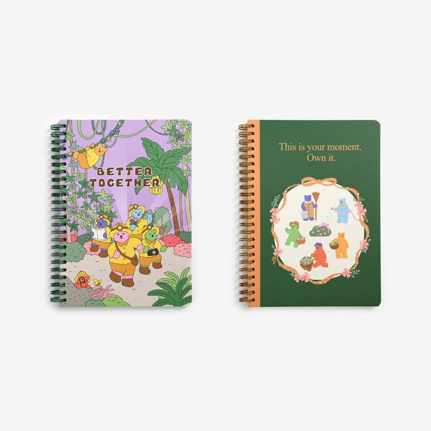 ICONIC Compact A5 wire bound grid notebook
