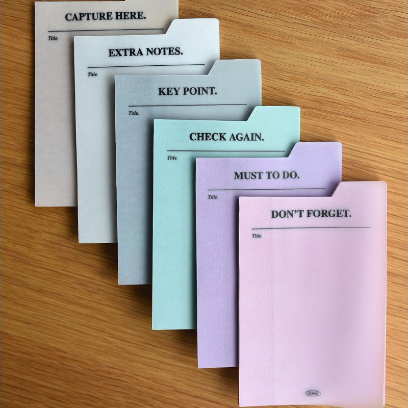 Play Obje Large Folder Index Sticky Notepad Bookmark Set
