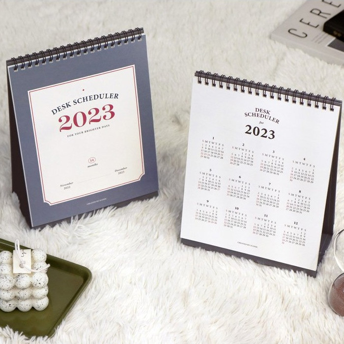 Byfulldesign 2023 Simple Medium Standing Flip Desk Calendar