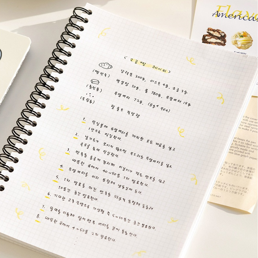 Grid notebooks, Graph notebook, Square notebook Fallindesign