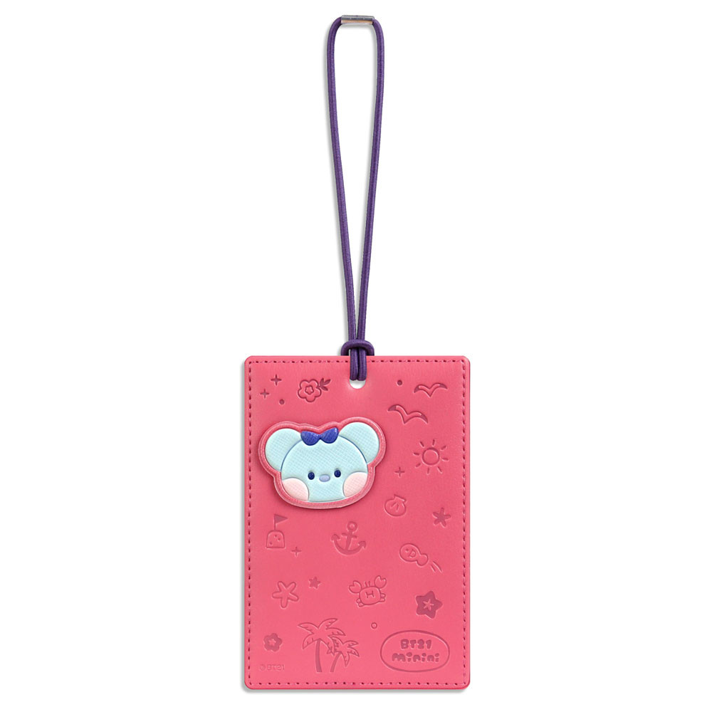 BT21 Shooky Leather Patch Luggage Name Tag
