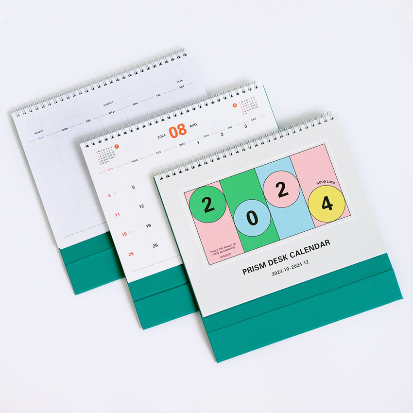 Iconic 2024 Color Palette Standing Monthly Desk Calendar
