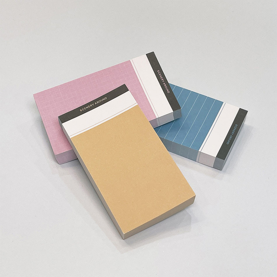 Heyday Two Tone Color Long Notepad Korean Stationery