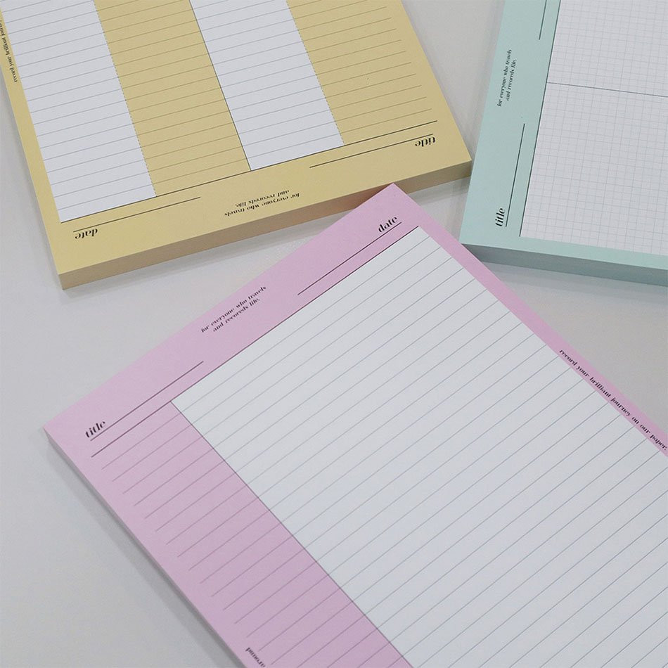 Autumn Color A5 Lined Grid Notepad 100 sheets