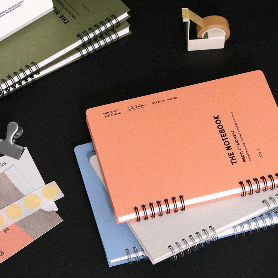 ICONIC Compact A5 Twin Wire Grid Notebook