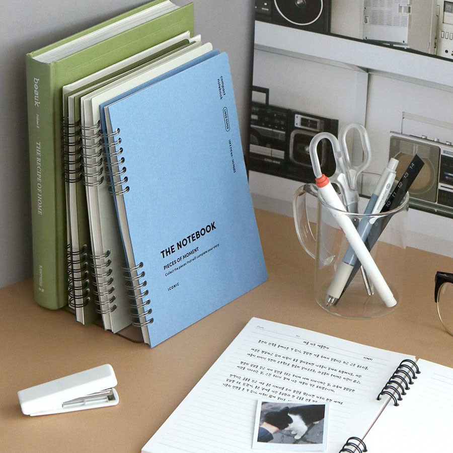 ICONIC Compact A5 Twin Wire Grid Notebook